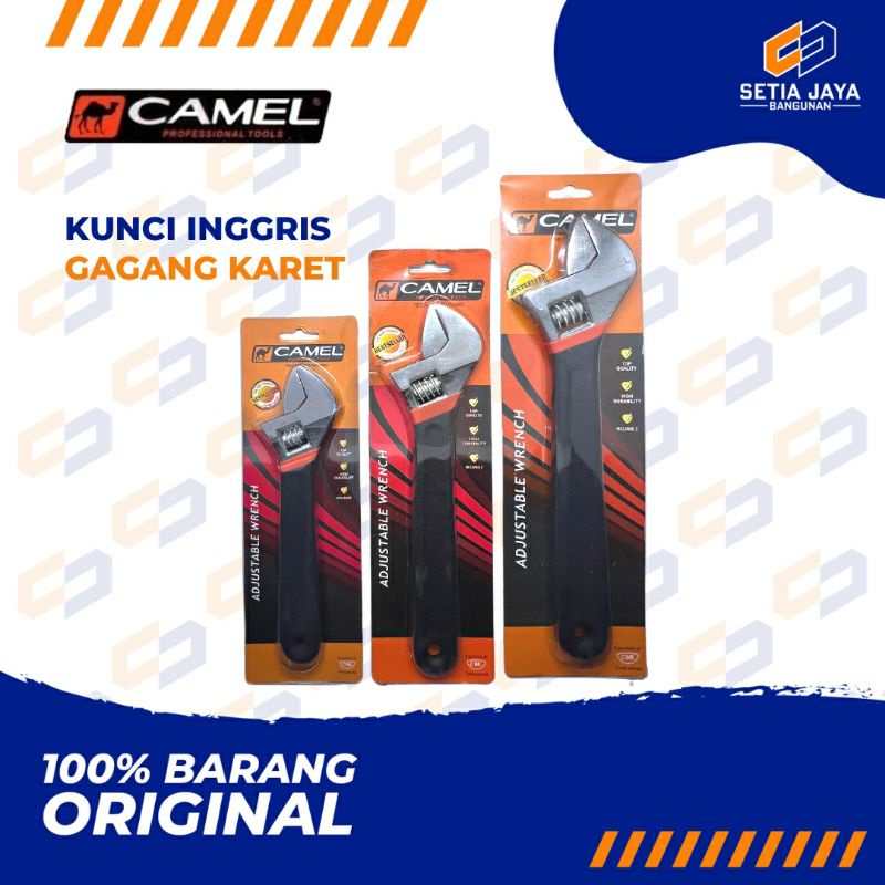 Jual Kunci Inggris Besi / Bago Camel Gagang Karet 8 / 10 / 12 Inch ...