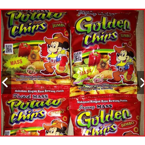 Jual Potato Chips | Golden Chips | Makanan Ringan Rasa Bawang Putih 1 ...