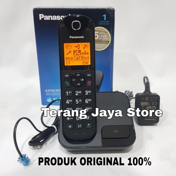 Jual Telepon Wireless Panasonic KX-TGC210 Telepon Wireless TCC210 (Hitam) | Shopee Indonesia