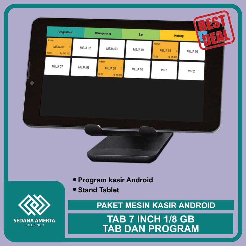 Jual Paket Mesin Kasir Android POS Tablet/Tab - TINGGAL PAKAI - cocok untuk Restaurant, Resto ...
