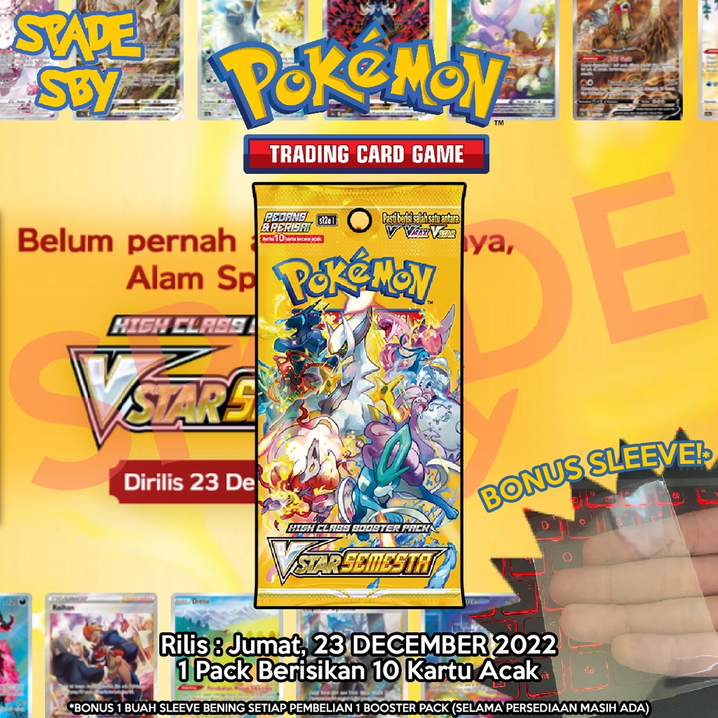 Jual VSTAR Semesta Booster Pack Pokemon Indonesia s12a Kartu Pokemon High Class Booster Pack ...