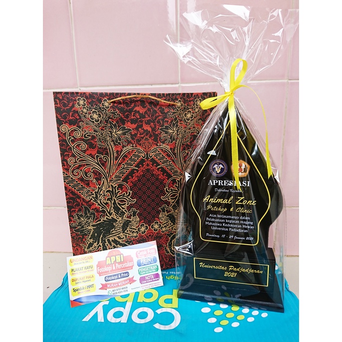 Jual Vandel Plakat Kayu / Kenang-kenangan Magang PPL KKN Free paperbag ...