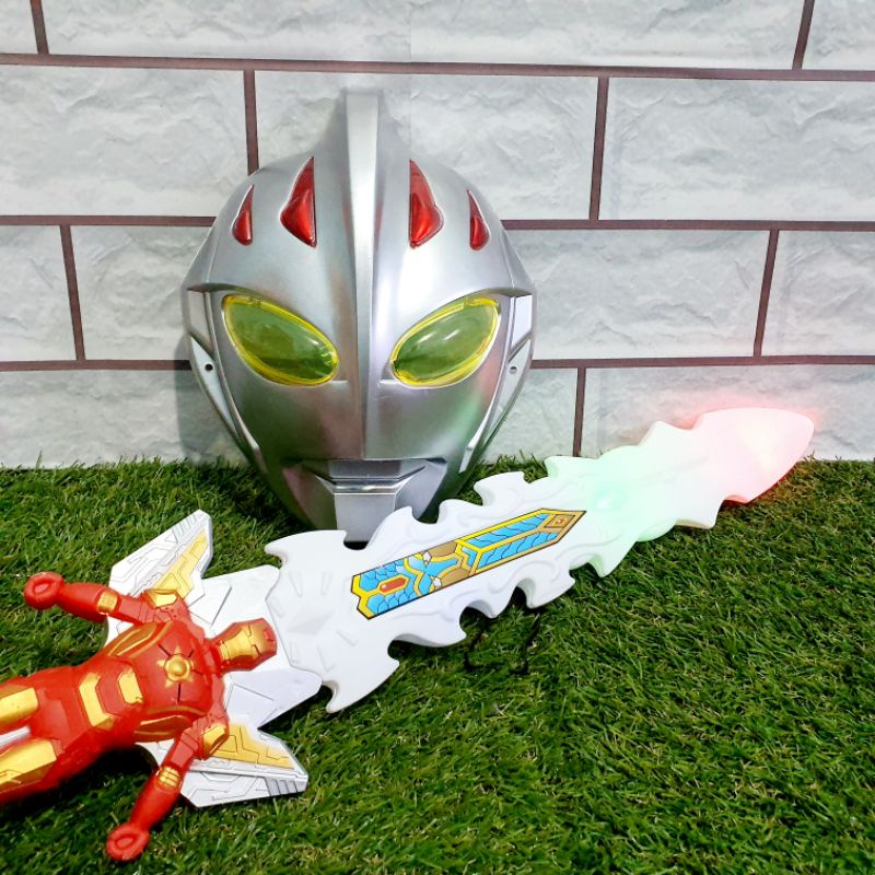 Jual Mainan Topeng & Pedang ULTRAMAN Senjata Cosplay Kostum Anak ...
