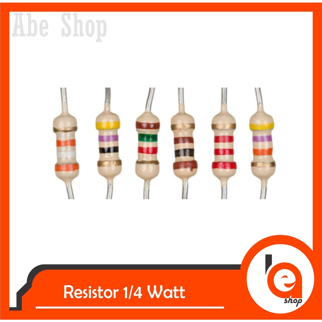 Jual Resistor 1/4 Watt Seperempat W Bermacam macam High Quality ...