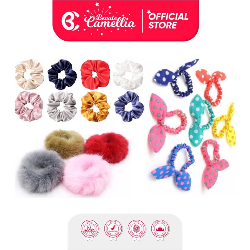 Jual Ikat Rambut Scrunchie Cepol-Kunciran Model Kelinci(Warna Random ...