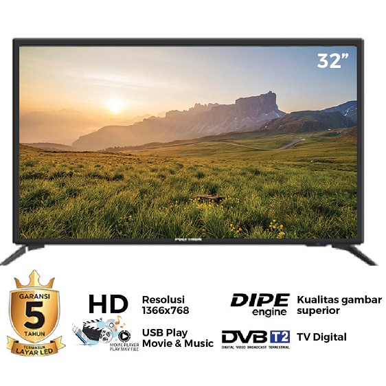 Jual TV DIGITAL Polytron PLD32V1853 HD Digital TV 32Inch | Shopee Indonesia