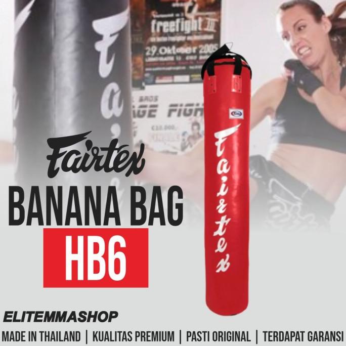 Jual Samsak FAIRTEX 6ft Muay Thai Banana Bag HB6 Red Unfilled | Shopee ...
