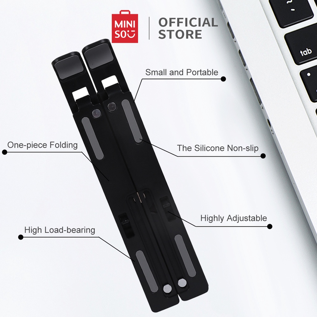 Jual MINISO Stand Leptop Portable Universal Tempat Laptop Besi Untuk ...