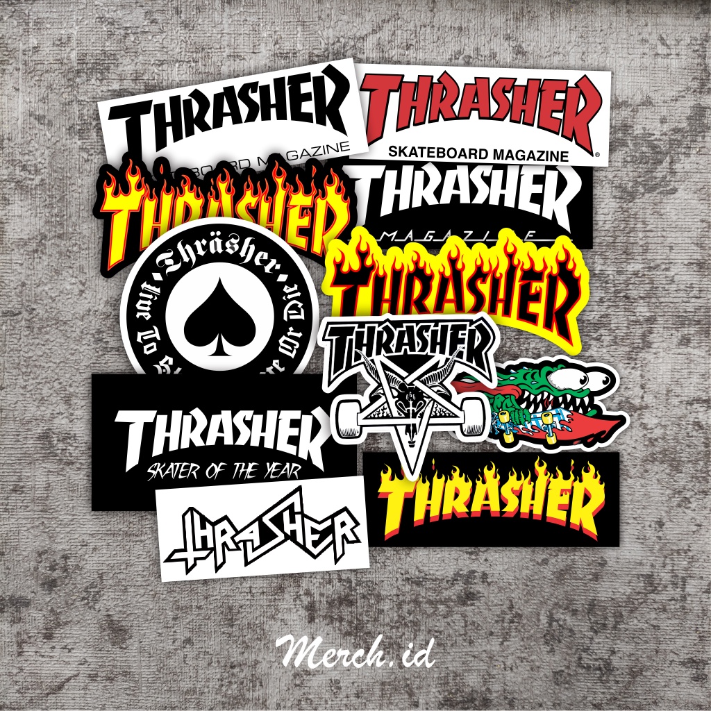 Jual Stiker distro SKATE THRASHER / Sticker Pack | Shopee Indonesia
