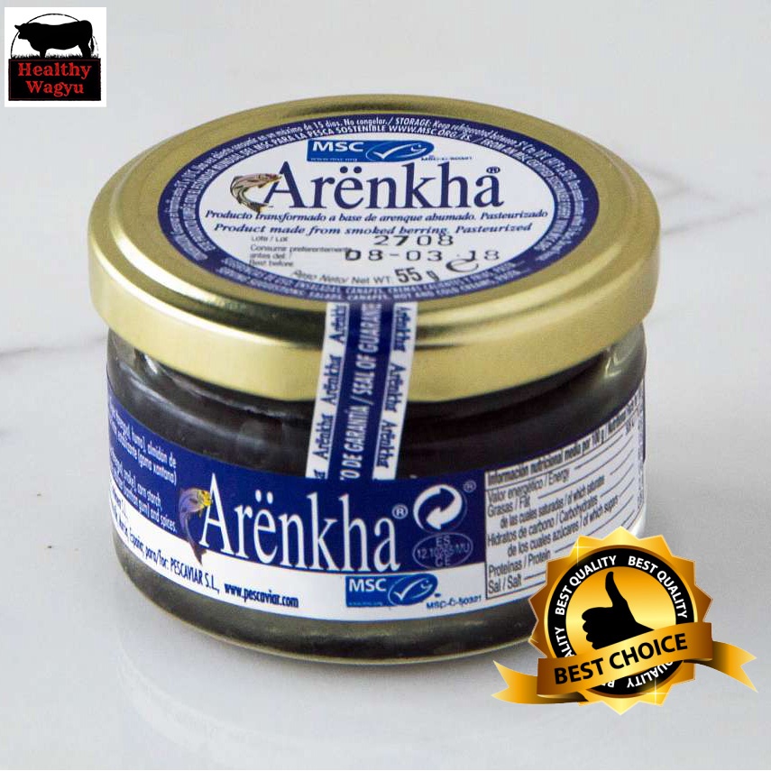 Jual Arenkha Caviar Avruga Herring Roe Telur Ikan Hitam Kaviar 120gr ...