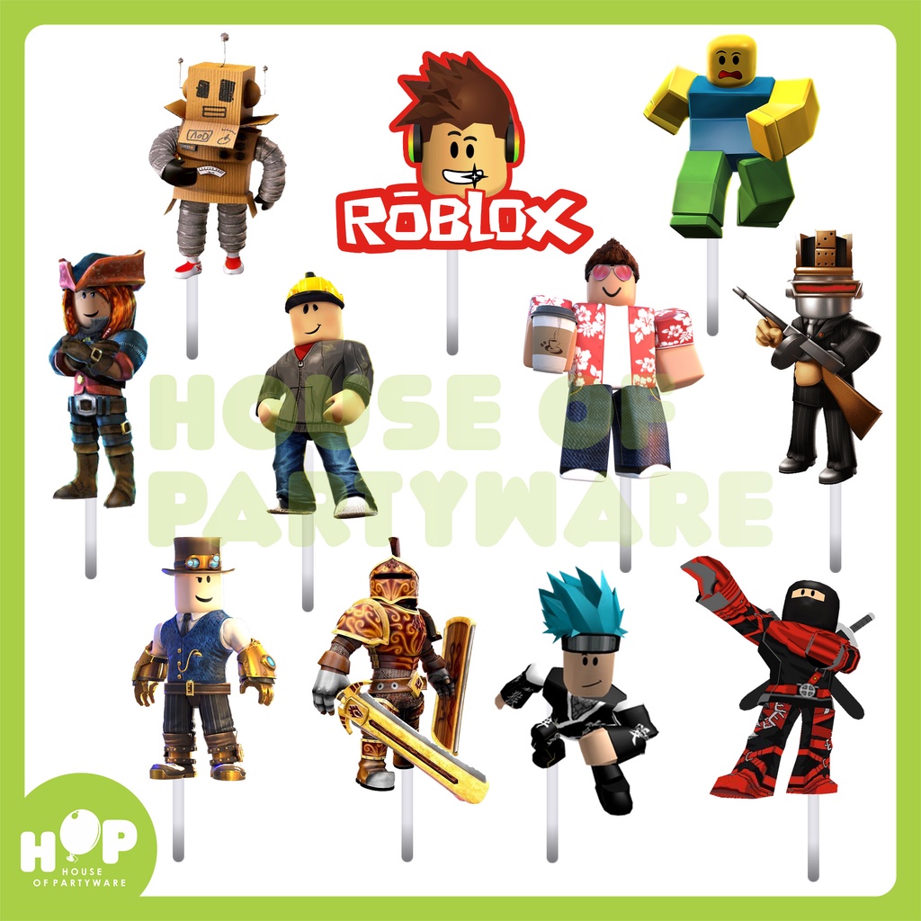 Jual Topper Cake ROBLOX / Hiasan Kue Ulang Tahun Cup Cake Birthday ...