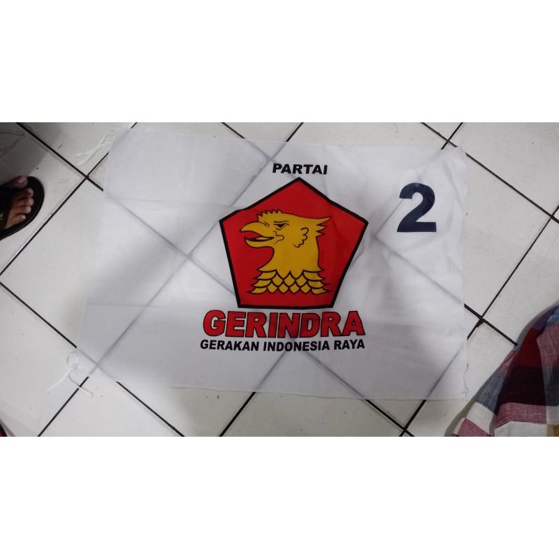 Jual BENDERA PARTAI GERINDRA UKURAN 60 X 90 CM ISI 100PCS | Shopee ...
