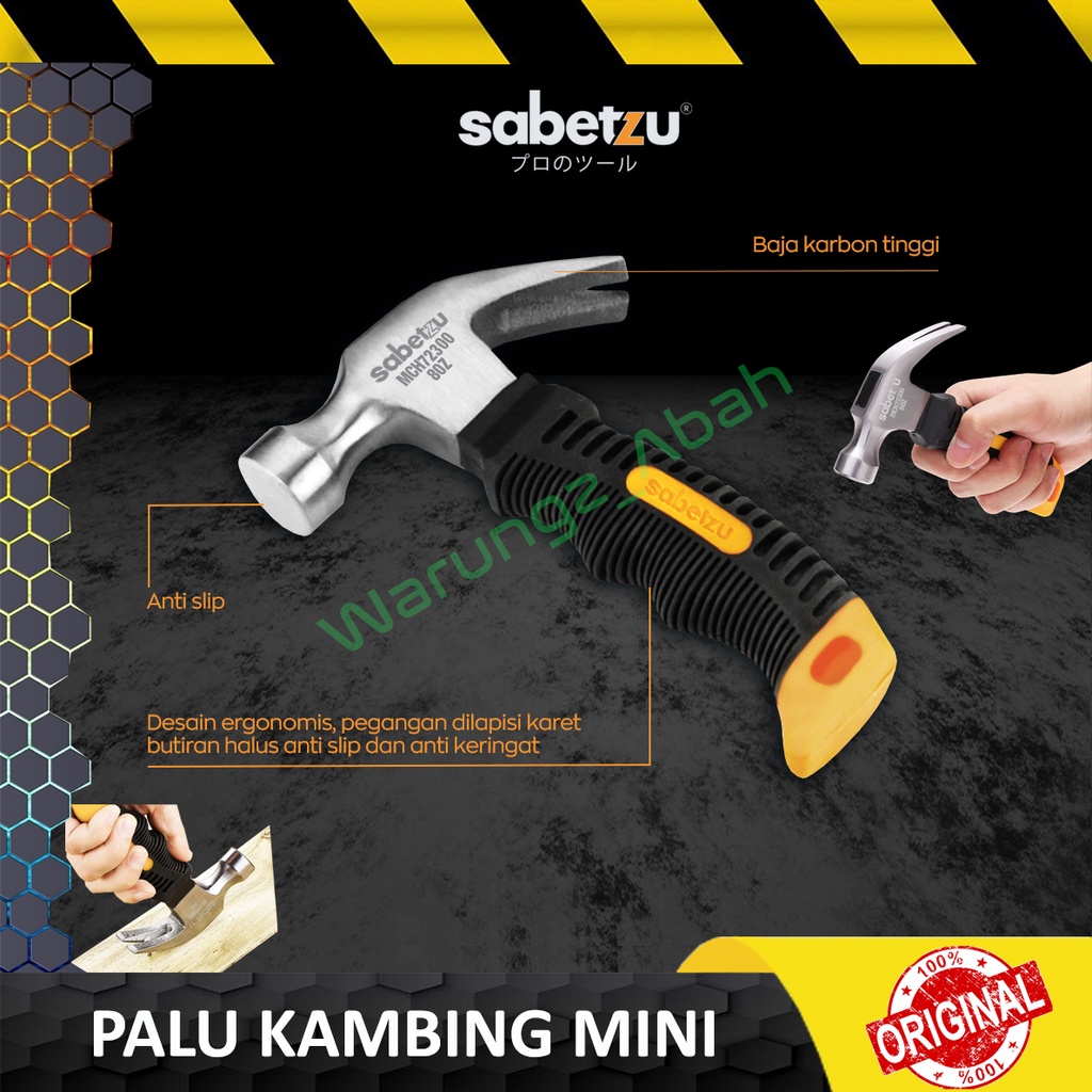 Jual CLAW HAMMER GODAM PALU MARTIL BESI BAJA KAMBING MINI PENDEK CEBOL ...