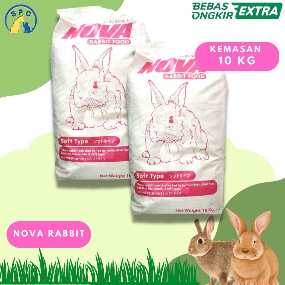 Jual NOVA Rabbit 10 Kg Makanan Kelinci Premium Alfafa Rabbit Food Pakan ...
