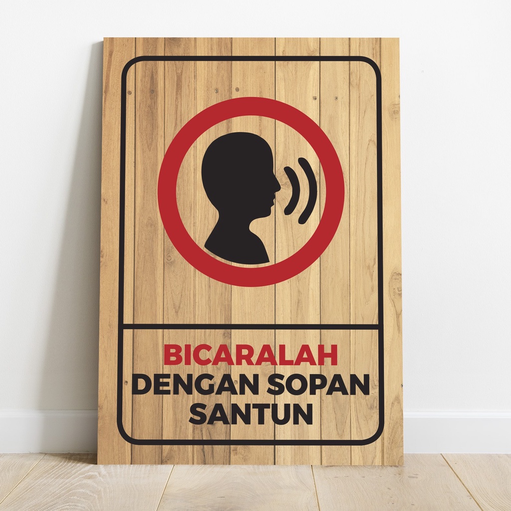 Jual Poster Bicaralah dengan Sopan Santun Peraturan Sekolah Kantor ...