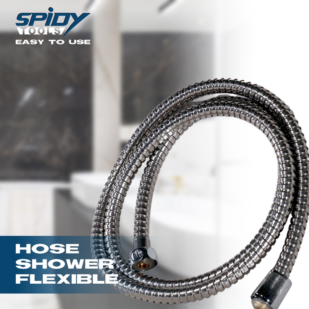 Jual Spidy Selang Hose Flexible Shower Mandi Drat 1/2inch Panjang 1,5M ...