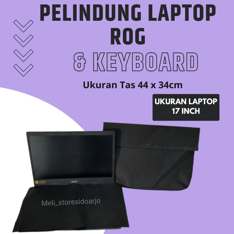 Jual Kain Pelindung Laptop (17 inch) dan Keyboard Warna Hitam | Shopee ...