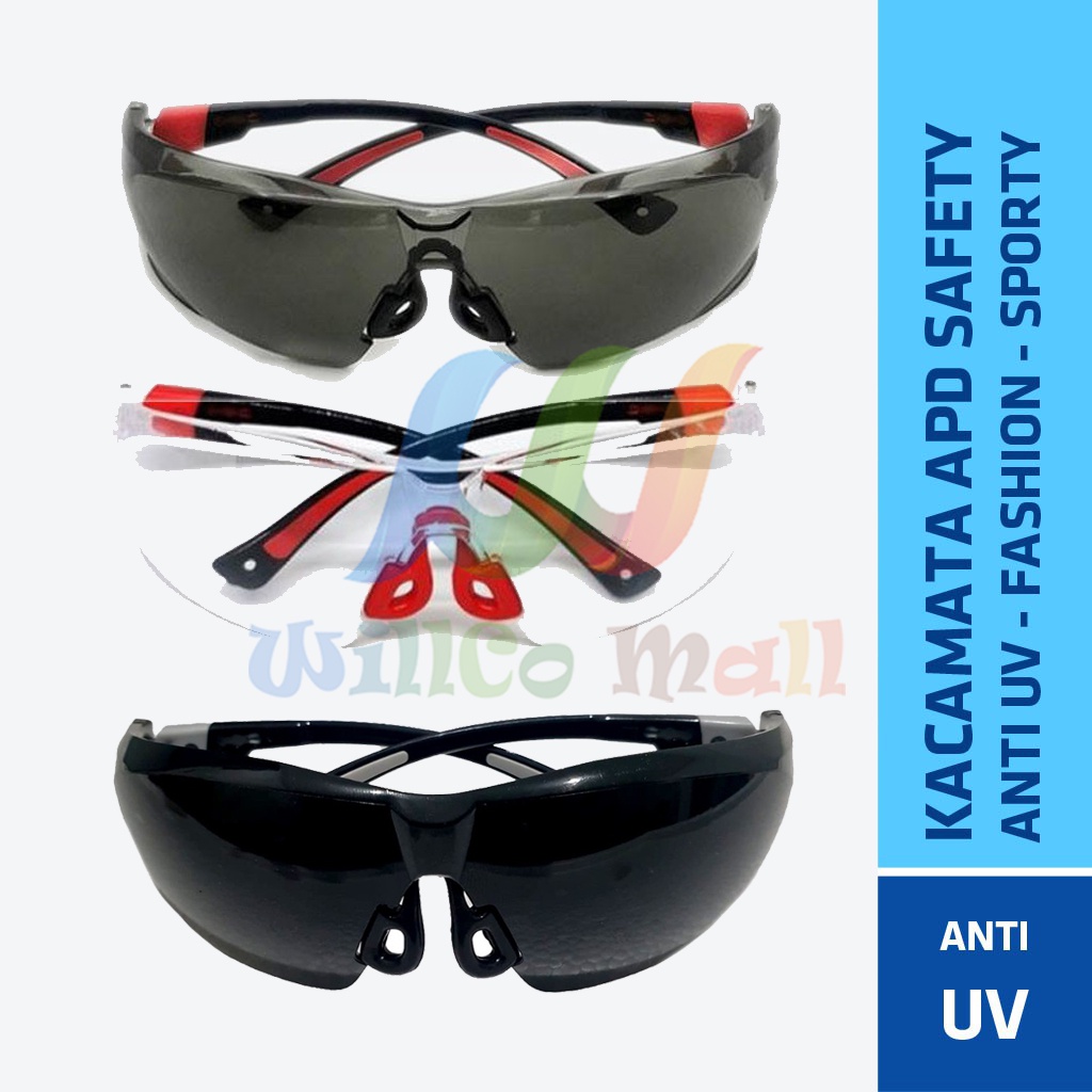 Jual KACAMATA SAFETY APD FASHION SPORTY GLASSES ANTI FOG UV RESISTANT ...