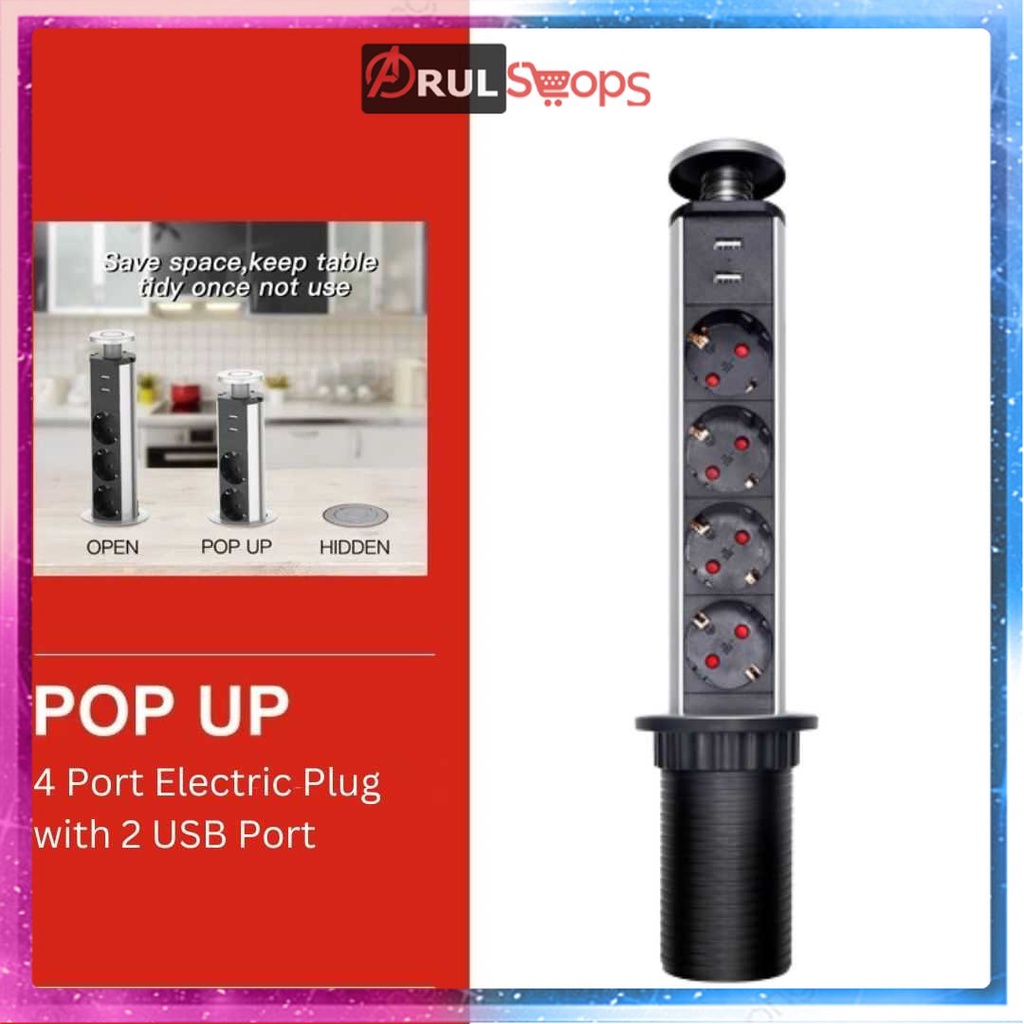 Jual ARS TOOLS - CXFG Stop Kontak Tanam Meja Pop Up Electric Plug ...