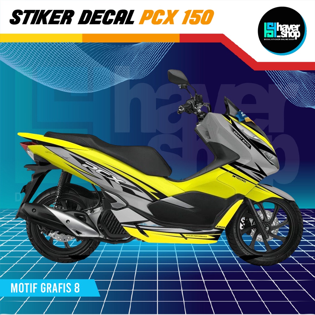 Jual Stiker Untuk Motor Honda PCX 150 Full Body Motif Grafis 8 ...
