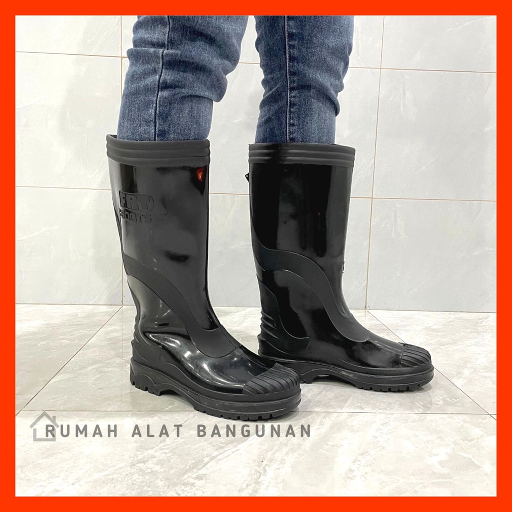 Jual Sepatu Bot Karet Safety Boots / Sepatu Proyek / Sepatu Berkebun ...