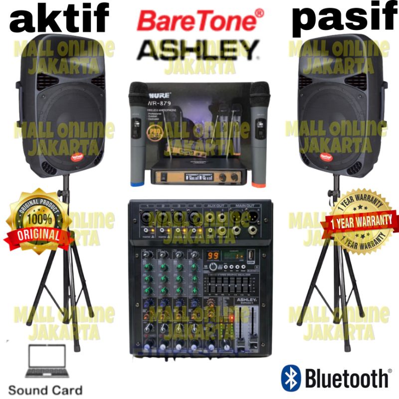 Jual Paket speaker baretone 15 inch ashley mixer sound system 4 channel ...