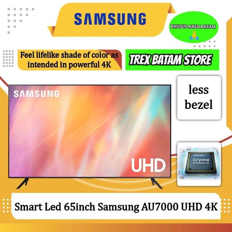 Jual SAMSUNG 65AU7000 CRYSTAL UHD 4K SMART TV 65 INCH (BATAM) | Shopee Indonesia