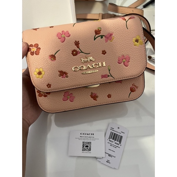 Jual Coach Mini Brynn Floral Print Faded Blush | Shopee Indonesia