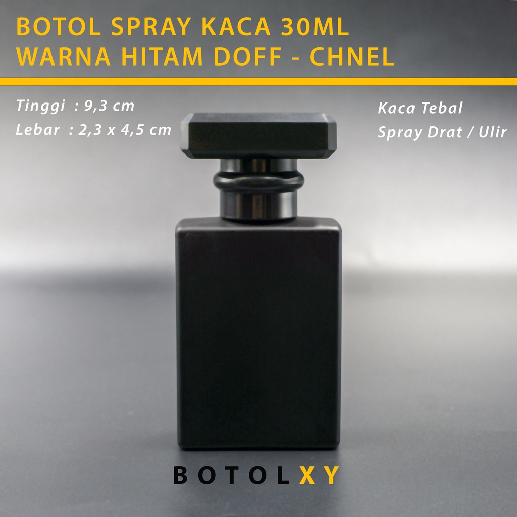 Jual Botol Parfum 30ml Spray Kaca HITAM DOFF Kotak Tebal Isi Ulang - Chnel | Shopee Indonesia