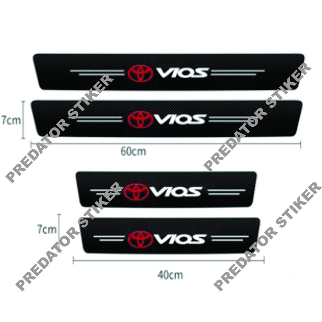 Jual 4 PECS STICKER MOBIL VIOS STICKER KARBON 3D PIJAKAN BUMPER KAKI ...