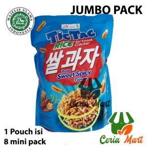 Jual Tic Tac Rice Crackers Spicy Pedas Jumbo Pack isi 10 Mini Pack ...