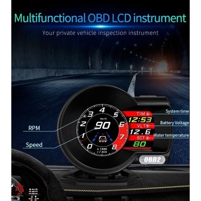 Jual Hud Obd2 Speedometer Digital Tachometer Magic Ian Luf | Shopee ...