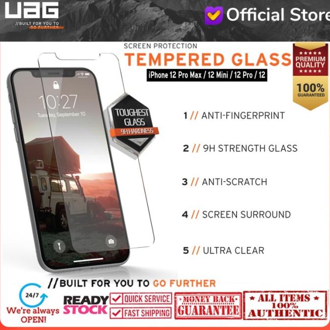 Jual Glass Iphone 12 Pro Max / Pro / 12 Mini Uag Rugged Tempered Glass ...