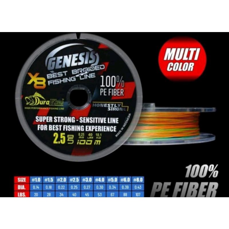 Jual Senar pe duraking Genesis 100 m/Connecting/multi | Shopee Indonesia