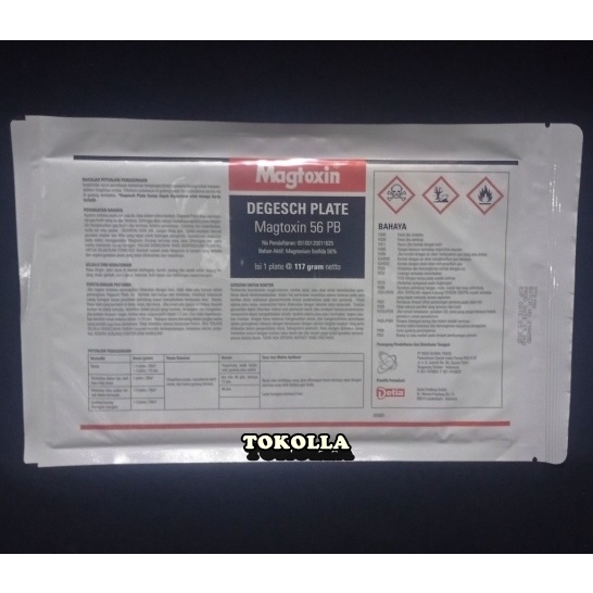 Jual Fumigant Degesch Plate Magtoxin 56 PB Magnesium Phosphide Obat ...