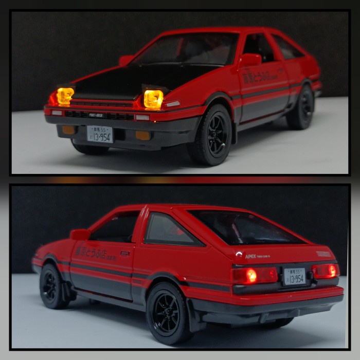 Jual Diecast Miniatur Toyota AE86 Trueno Initial D Takumi Miniauto 1:28 ...