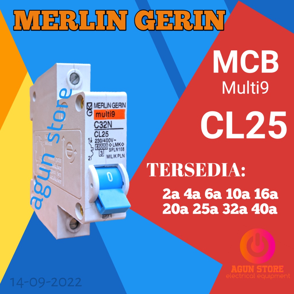 Jual Mcb Merlin Gerin 25 Ampere 25a Multi9 SPLN Anti Jeglek Trip | Shopee Indonesia
