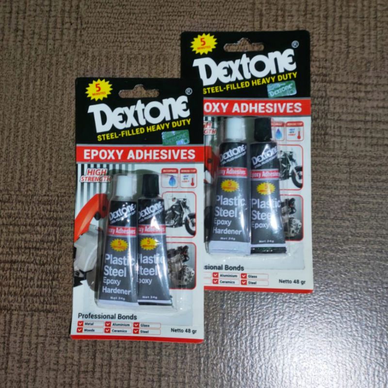 Jual DEXTONE PLASTIC STEEL EPOXY LEM BESI KUAT LEM 5 MENIT KERING HIGH ...