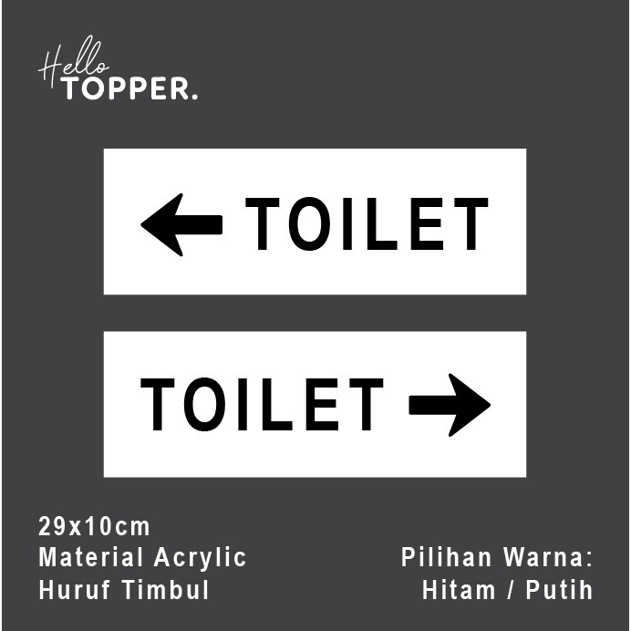 Jual Stiker Sign Board Toilet Acrylic 29X10 Sign Board Akrilik Toilet ...