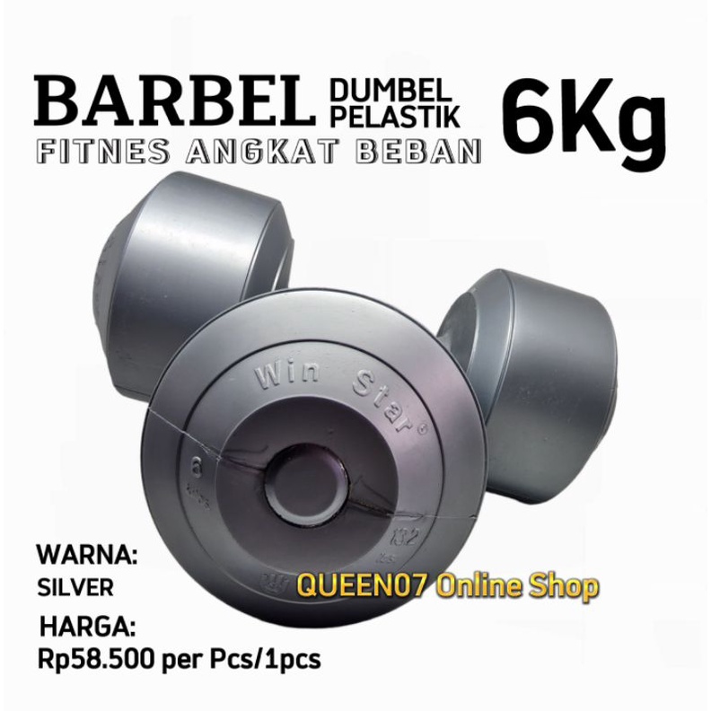 Jual Dumble / Dumbble / Barbel Plastik 6kg 6 kg Win Star | Shopee Indonesia