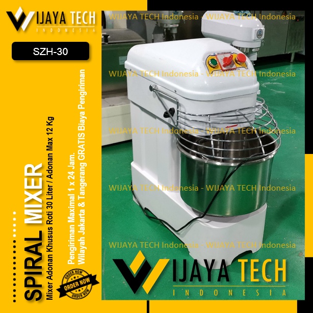 Jual Spiral Mixer 30 Liter SZH-30 Mixer Adonan Roti Mie 30L SZH - 30 ...