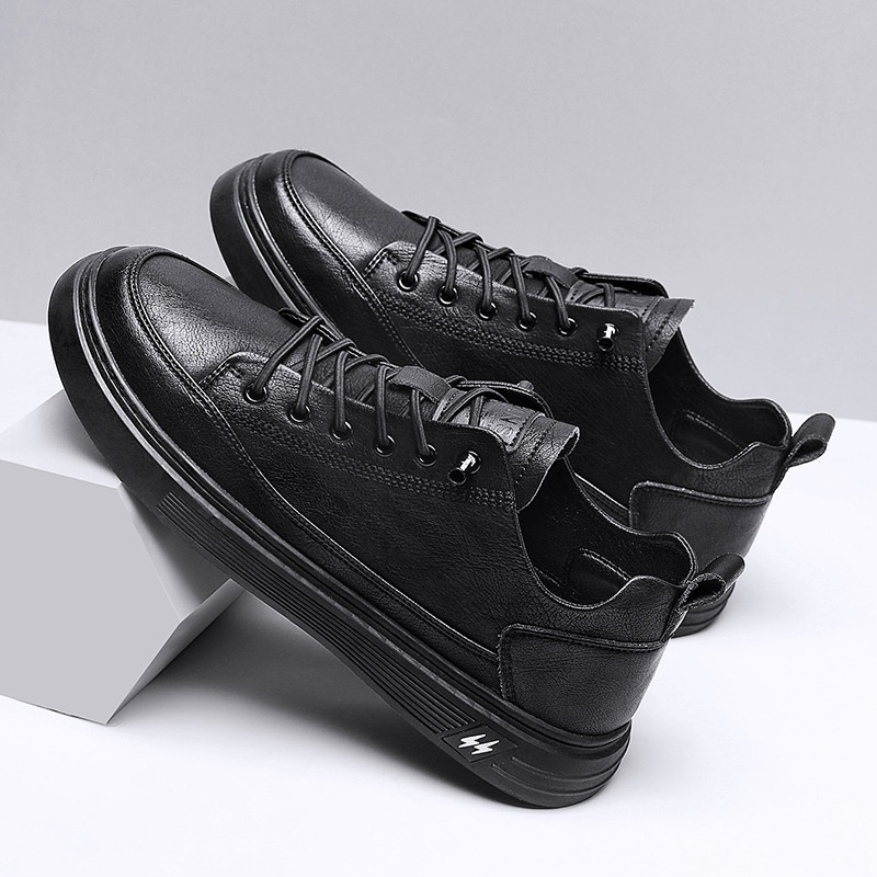 Jual Sepatu sneakers model kulit terbaru VERIO BR-567 sepatu hitam ...