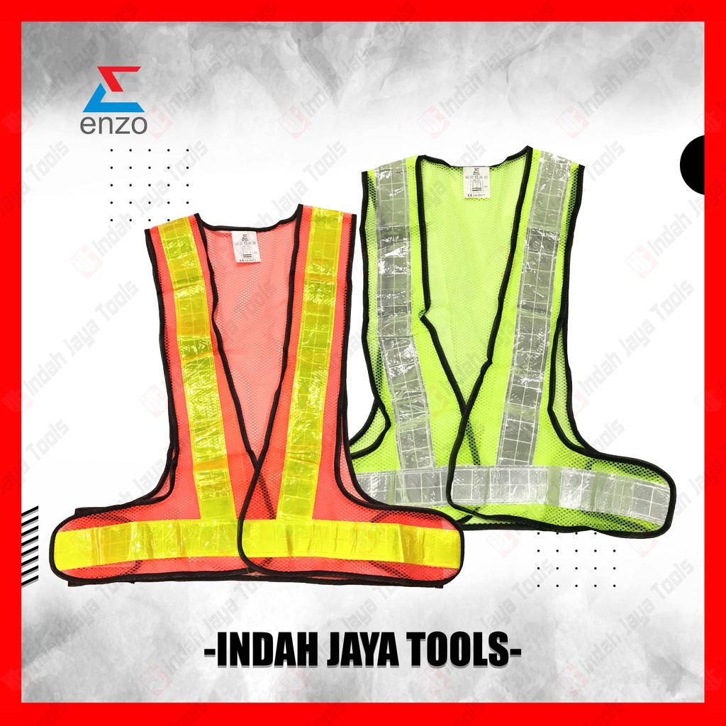 Jual ENZO V Rompi Jaring PVC Reflective Safety Vest Rompi Jala Proyek ...