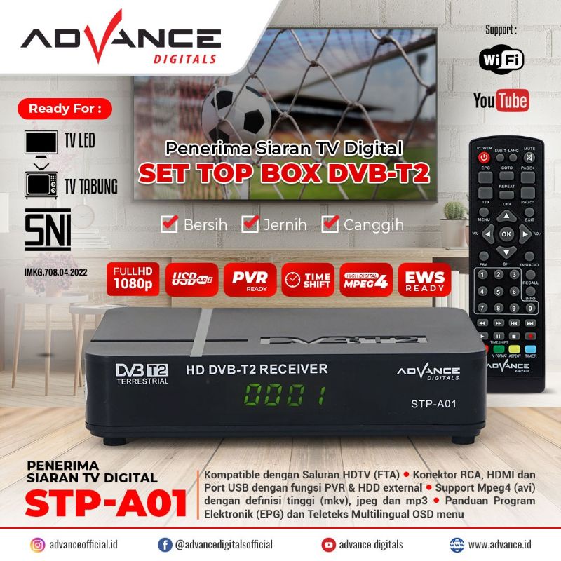 Jual SET TOP BOX ADVANCE STP-A01 / SET TOP BOX DIGITAL / TV DIGITAL RECEIVER / PENERIMA SIARAN ...