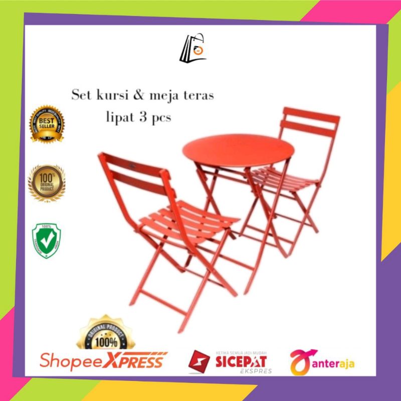Jual set teras meja besi/meja teras/kursi teras/meja besi/kursi besi ...
