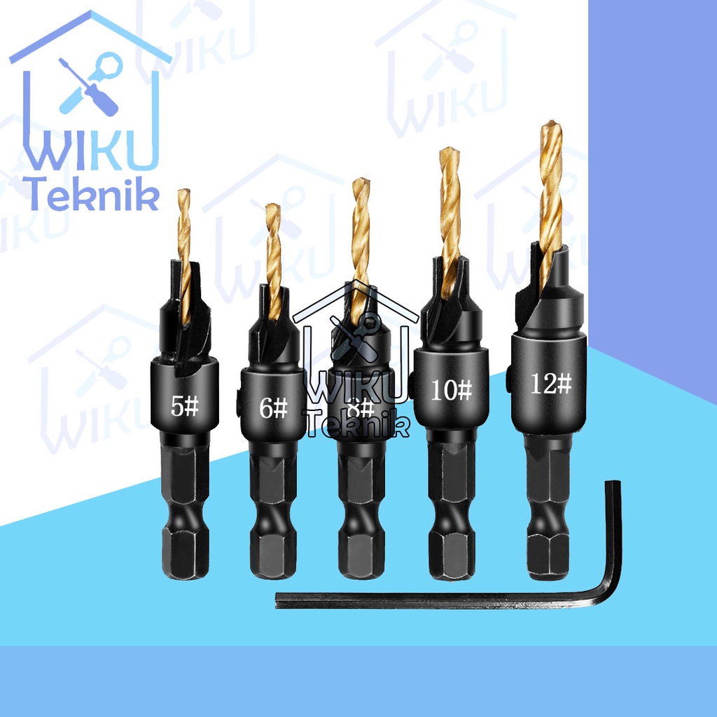 Jual WiKu Mata Bor Kayu Perseng Counter Sink Countersink HSS 2-3.5mm ...