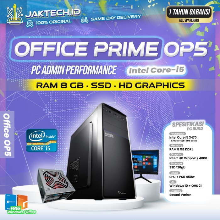 Jual Kpr Pc Rakitan Core I7 Paket Office Lengkap / 8Gb / Ssd / Pc Admin 22 Inch | Shopee Indonesia
