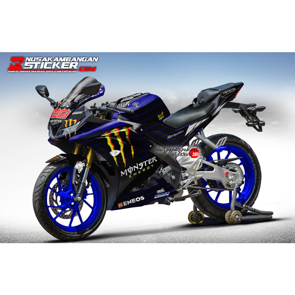 Jual STIKER DECAL SEPEDA MOTOR YAMAHA R15 V3 FULL BODY MONSTER ENERGY ...