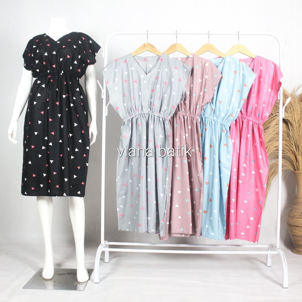 Jual Dress Manohara / Daster Serut Pinggang Motif SGT Rayon | Shopee ...