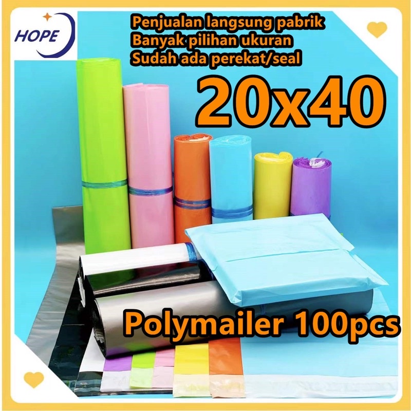 Jual Plastik packing baju/ Polymailer Olshop LDPE 20×40cm glossy warna ...